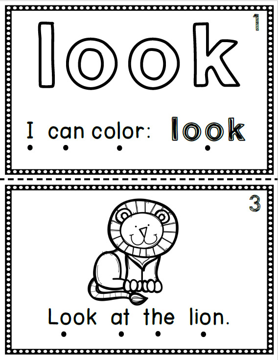 Sight Word Flip Book (Flipbook) - LOOK | Made By Teachers