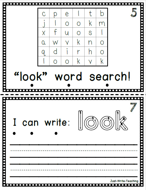 Sight Word Flip Book (Flipbook) - LOOK | Made By Teachers