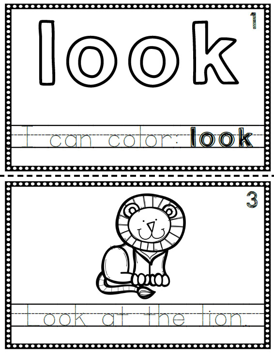 Sight Word Flip Book (Flipbook) - LOOK | Made By Teachers