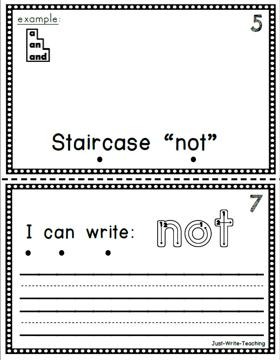 Sight Word Flip Book (Flipbook) - NOT | Made By Teachers