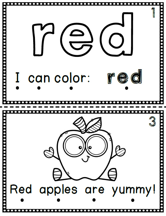 Sight Word Flip Book (Flipbook) - RED - Made By Teachers