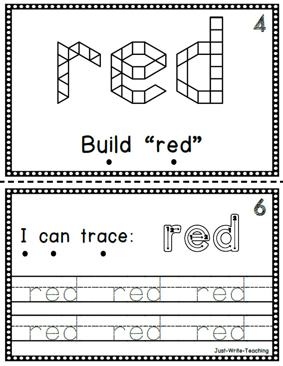 Sight Word Flip Book (Flipbook) - RED - Made By Teachers