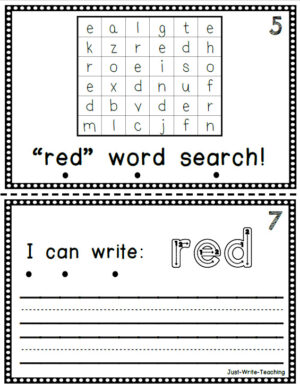 Sight Word Flip Book (Flipbook) - RED - Made By Teachers