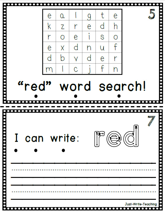 Sight Word Flip Book (Flipbook) - RED - Made By Teachers