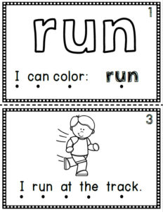 Sight Word Flip Book (Flipbook) - RUN - Made By Teachers