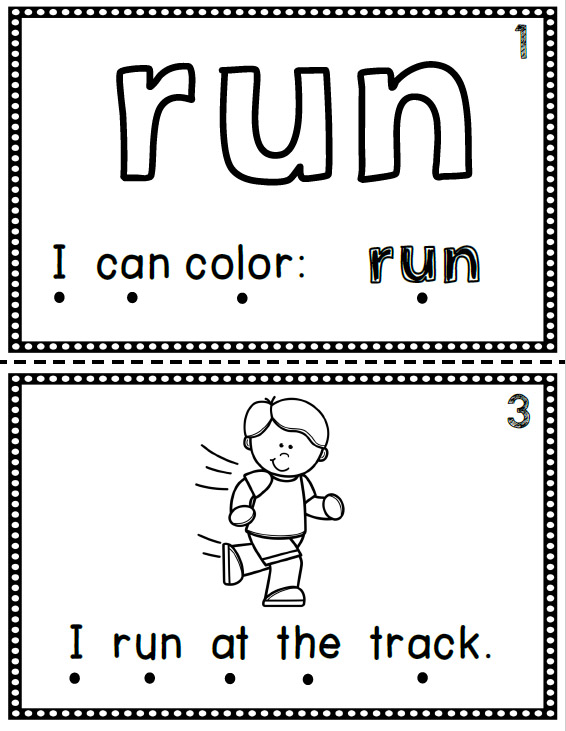 Sight Word Flip Book (Flipbook) - RUN - Made By Teachers