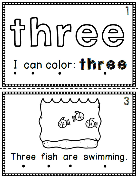 Sight Word Flip Book (Flipbook) - THREE - Made By Teachers