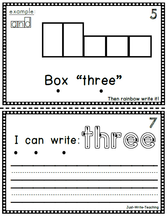 Sight Word Flip Book (Flipbook) - THREE - Made By Teachers