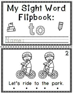 Sight Word Flip Book (Flipbook) - TO - Made By Teachers