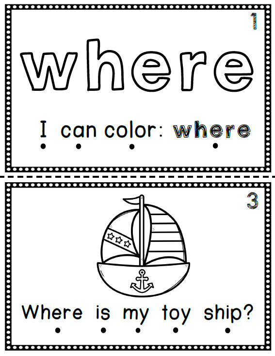 Sight Word Flip Book (Flipbook) - WHERE - Made By Teachers