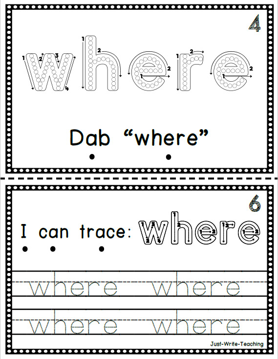 Sight Word Flip Book (Flipbook) - WHERE | Made By Teachers