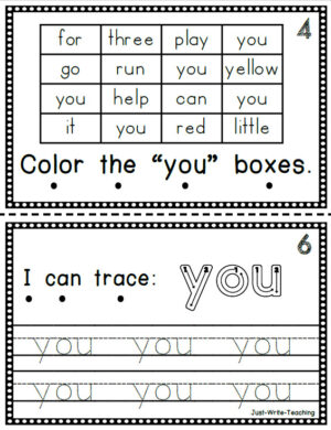 Sight Word Flip Book (Flipbook) - YOU - Made By Teachers