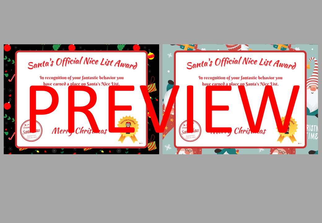 Santa's Nice List Christmas Certificates | Made By Teachers