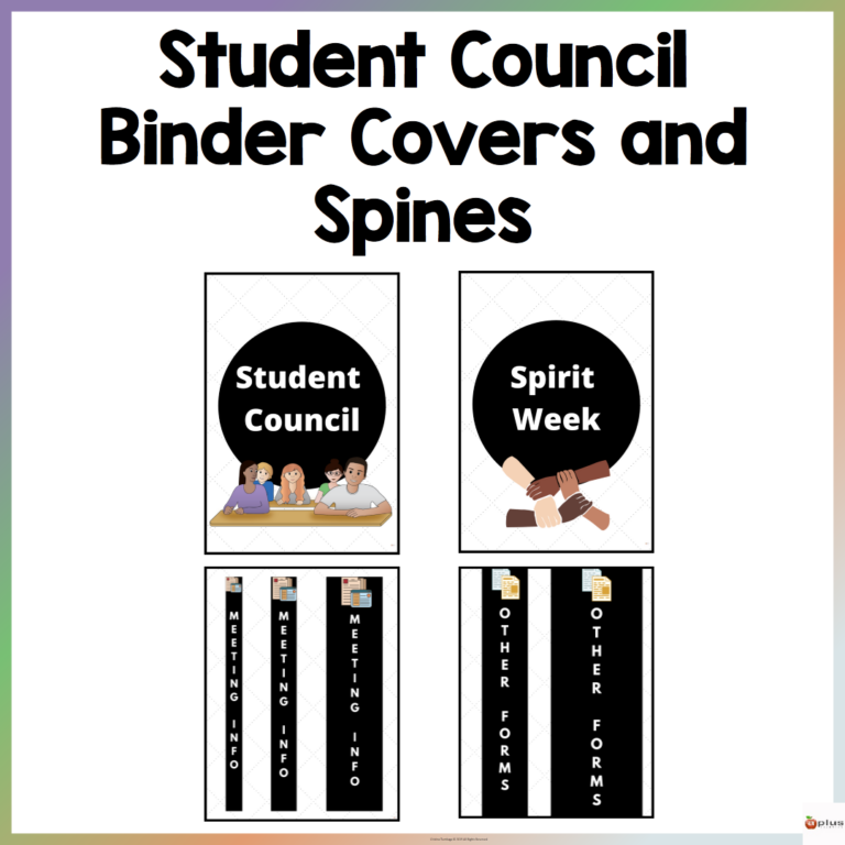 Editable Student Council Binder Covers and Spine | Made By Teachers
