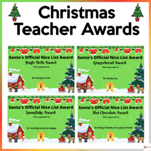 Christmas Teacher Awards - Made By Teachers