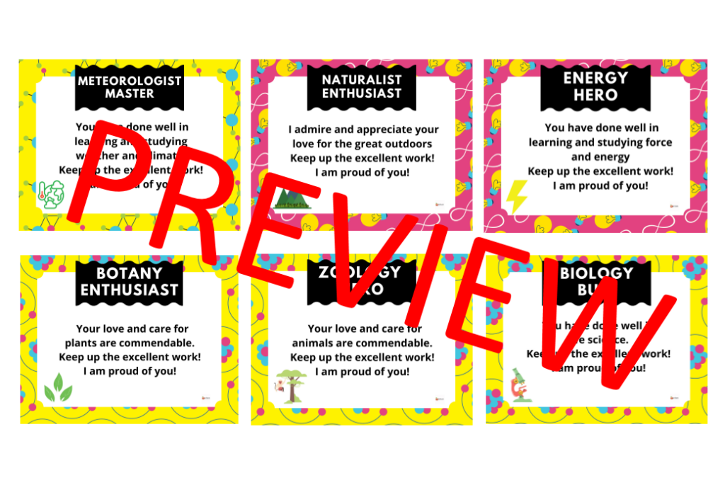 Student Affirmation Notecards Science Theme | Made By Teachers