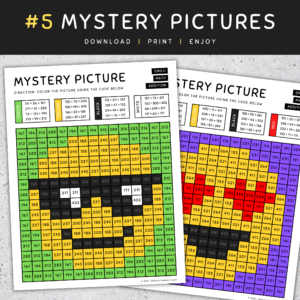 Emoji Mystery Picture: Color By Number, Back to School, Math Addition ...