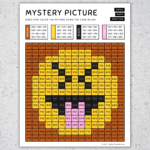 Emoji Mystery Picture: Color By Number, Back to School, Math Addition ...