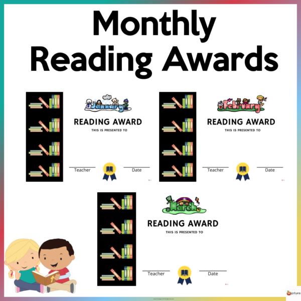 Editable Monthly Reading Awards - Made By Teachers