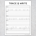 Numbers 1-10: Trace, Write, Draw, & Ten Frames Worksheets, Show the ...