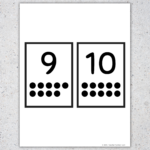 Number Flashcards with Counting Dots (Ten Frames), #1-10 - Made By Teachers