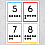 Number Flashcards with Counting Dots (Ten Frames), #1-20 - Made By Teachers