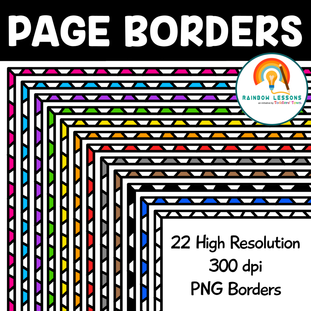 Rainbow Borders | Colorful Borders | Rainbow Page Borders and Frames ...