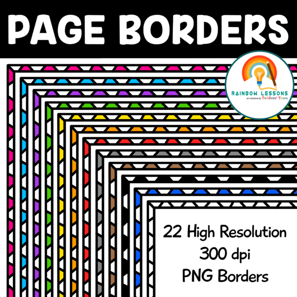 Rainbow Borders | Colorful Borders | Rainbow Page Borders and Frames ...