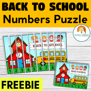 Back to School Numbers Puzzle | Numbers 1-10 Game | FREEBIE - Made By ...