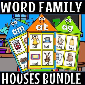word family houses bundle | Made By Teachers