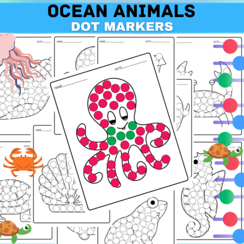Ocean Animals Dot Marker Activity Book For Toddler,Bingo Daubers,Summer ...