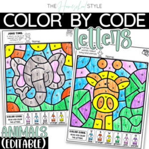 Space Color by Letter Recognition Color by Code Activities Editable ...
