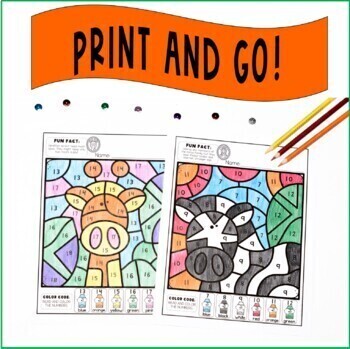 Color by Numbers 1-30 Color by Code Editable Activities - Made By Teachers