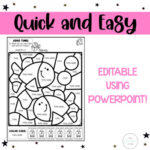 Pets Editable Color by Code Sight Word Practice Morning Work Worksheets ...