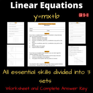 Linear Equations, Graphs, Coordinate Plane, Finding Coordinates, Slope ...