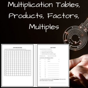 Multiplication Tables, Factors, Products, Multiples - Lots of Practice ...