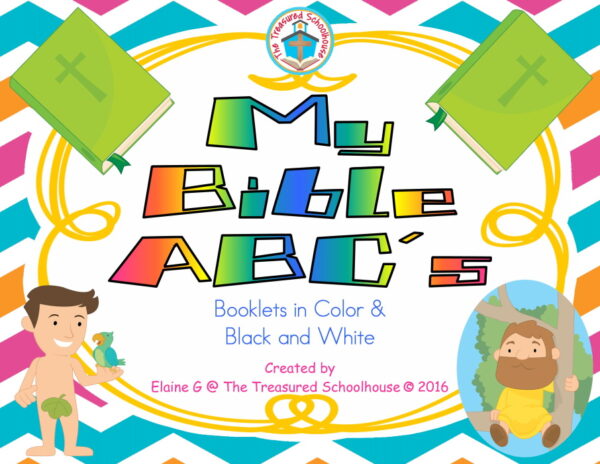 My Bible Alphabet Booklets in Color and Black & White - Made By Teachers