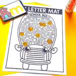 Back to School Letter and Number Seek and Find Mats with School Buses ...