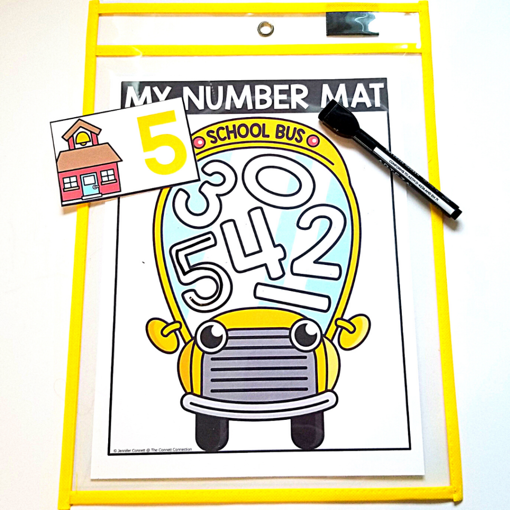 Back to School Letter and Number Seek and Find Mats with School Buses ...