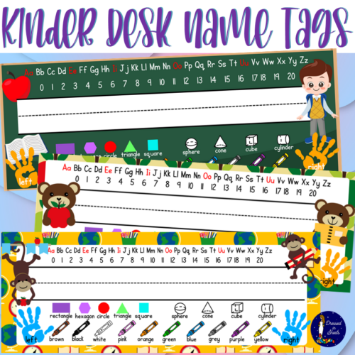 Editable Kindergarten Desk Name Tags - Made By Teachers