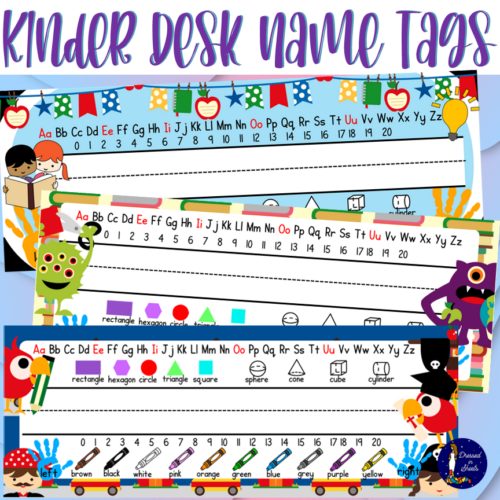 Editable Kindergarten Desk Name Tags - Made By Teachers