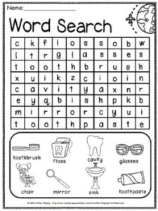 Dental word search - Made By Teachers