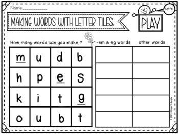 Word family eg em - Made By Teachers