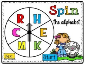 Alphabet powerpoint spinner game | Made By Teachers