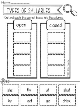 Open and closed syllables - Made By Teachers