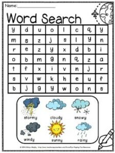weather word search - Made By Teachers