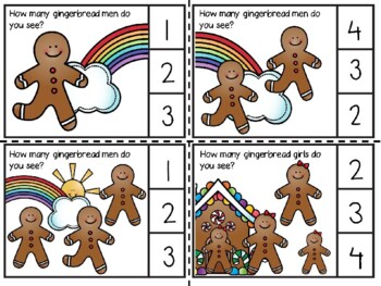 Gingerbread man clip cards | Made By Teachers