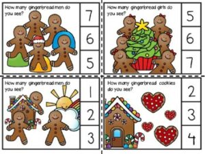 Gingerbread man clip cards - Made By Teachers