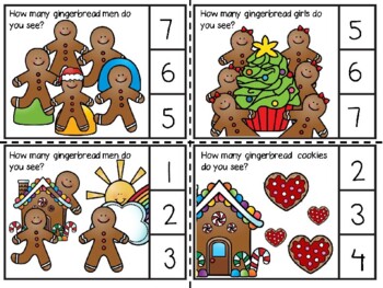 Gingerbread man clip cards - Made By Teachers