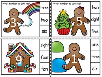 Gingerbread man clip cards | Made By Teachers